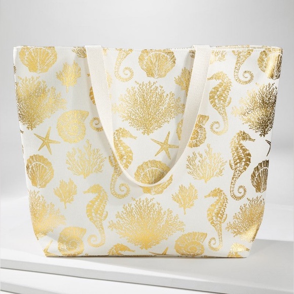 Private Label | Bags | Metallic Sea Life Shoulder Bag Beach Tote Nwt ...